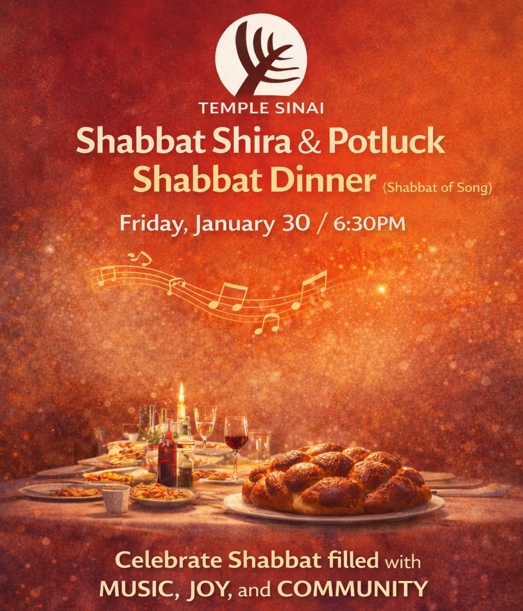 Shabbat Shira & PotLuck Shabbat Dinner Jan 30, 2026