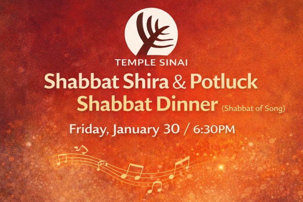 Shabbat Shira & PotLuck Shabbat Dinner Jan 30, 2026
